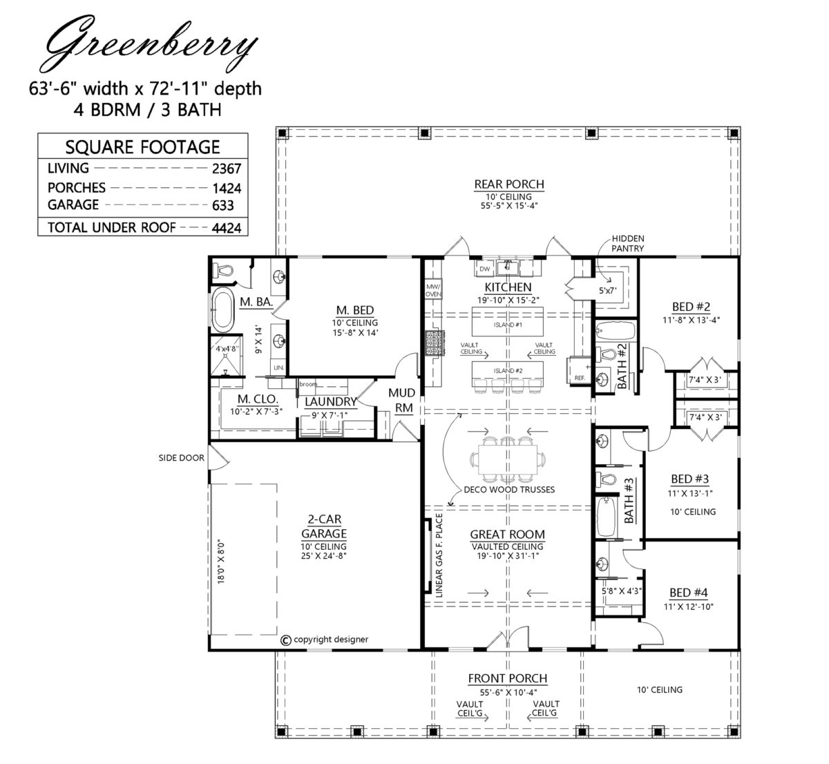 The Greenberry - House Plans - Madden Home Design