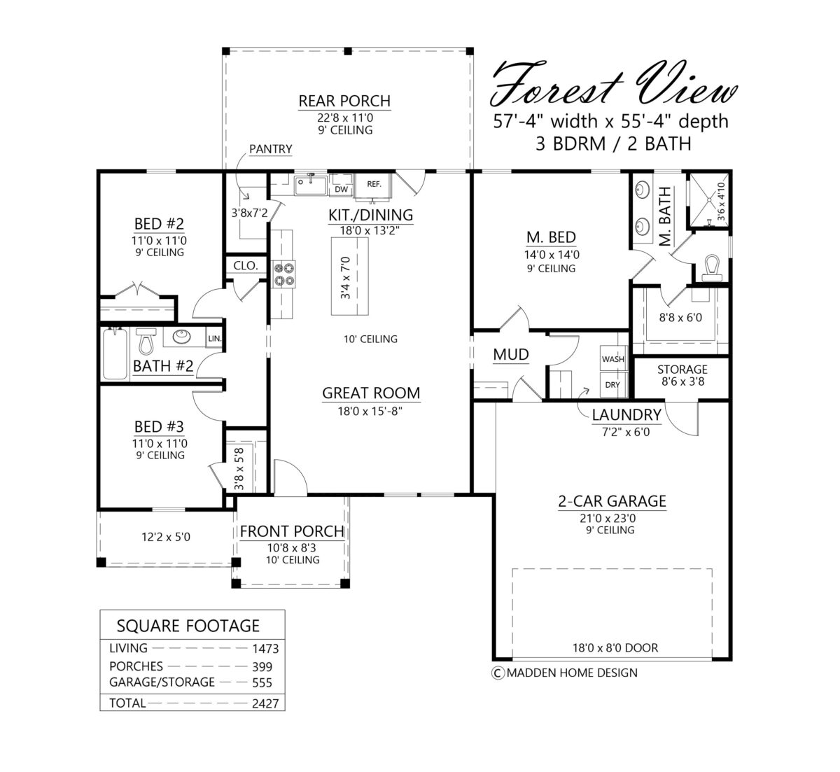 The Forest View - House Plans - Madden Home Design