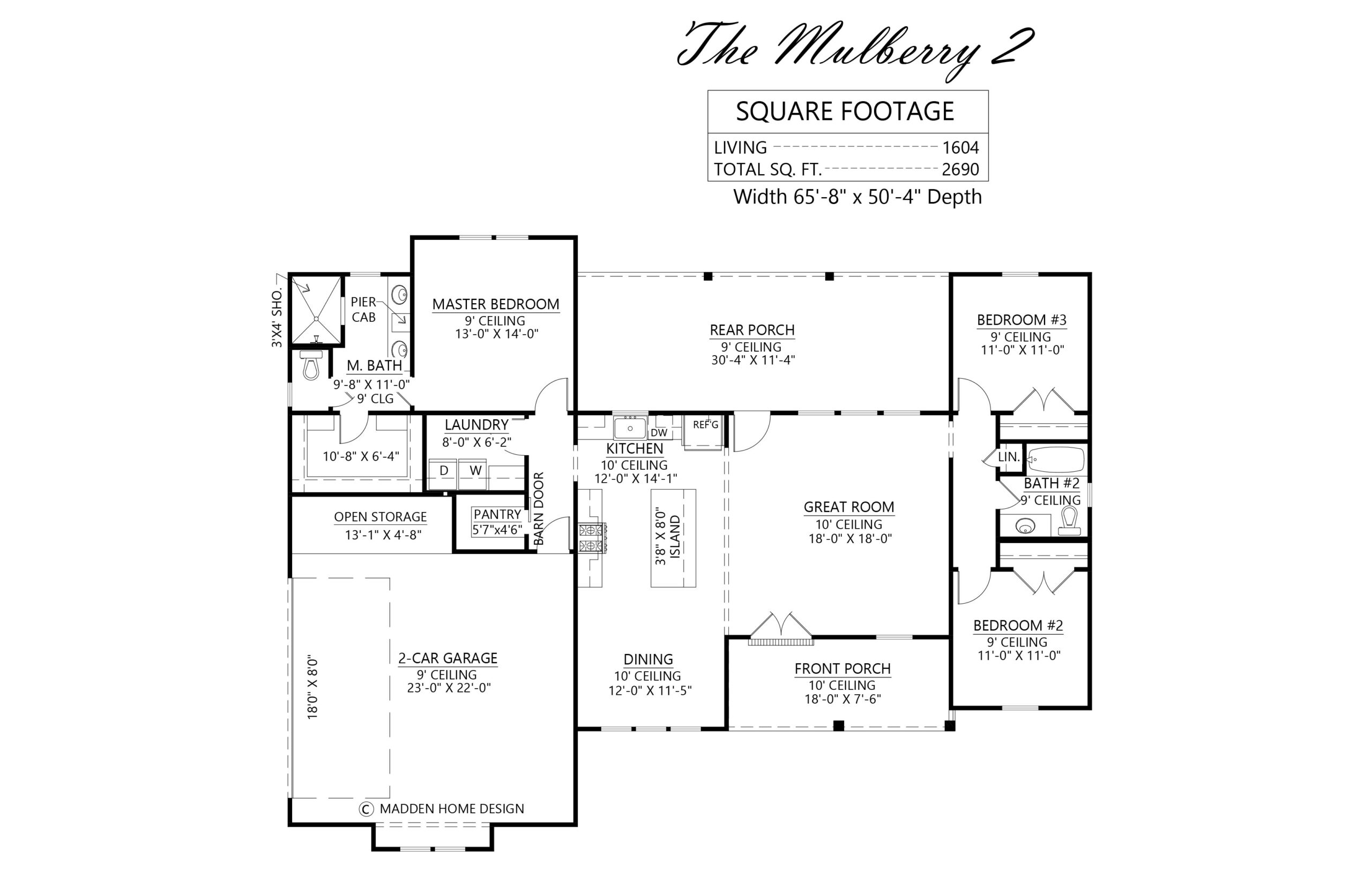 The Mulberry 2 - House Plans - Madden Home Design